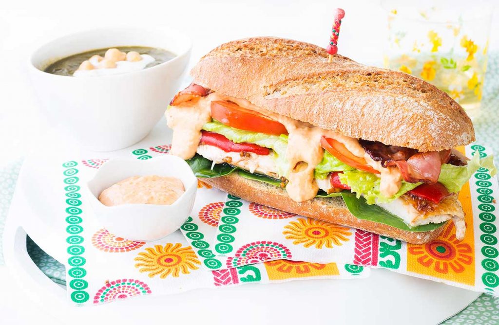 Bocadillo de Pollo asado y Bacon. Receta - La Cocina de Frabisa La ...