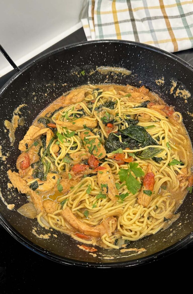Pollo con espinacas y tallarines - La Cocina de Frabisa La Cocina de ...
